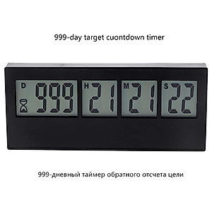 Dsxnklnd 999 Days Countdown Clock LCD Digital Screen Kitchen Timer Event Reminder for Wedding Retirement Lab Kitchen