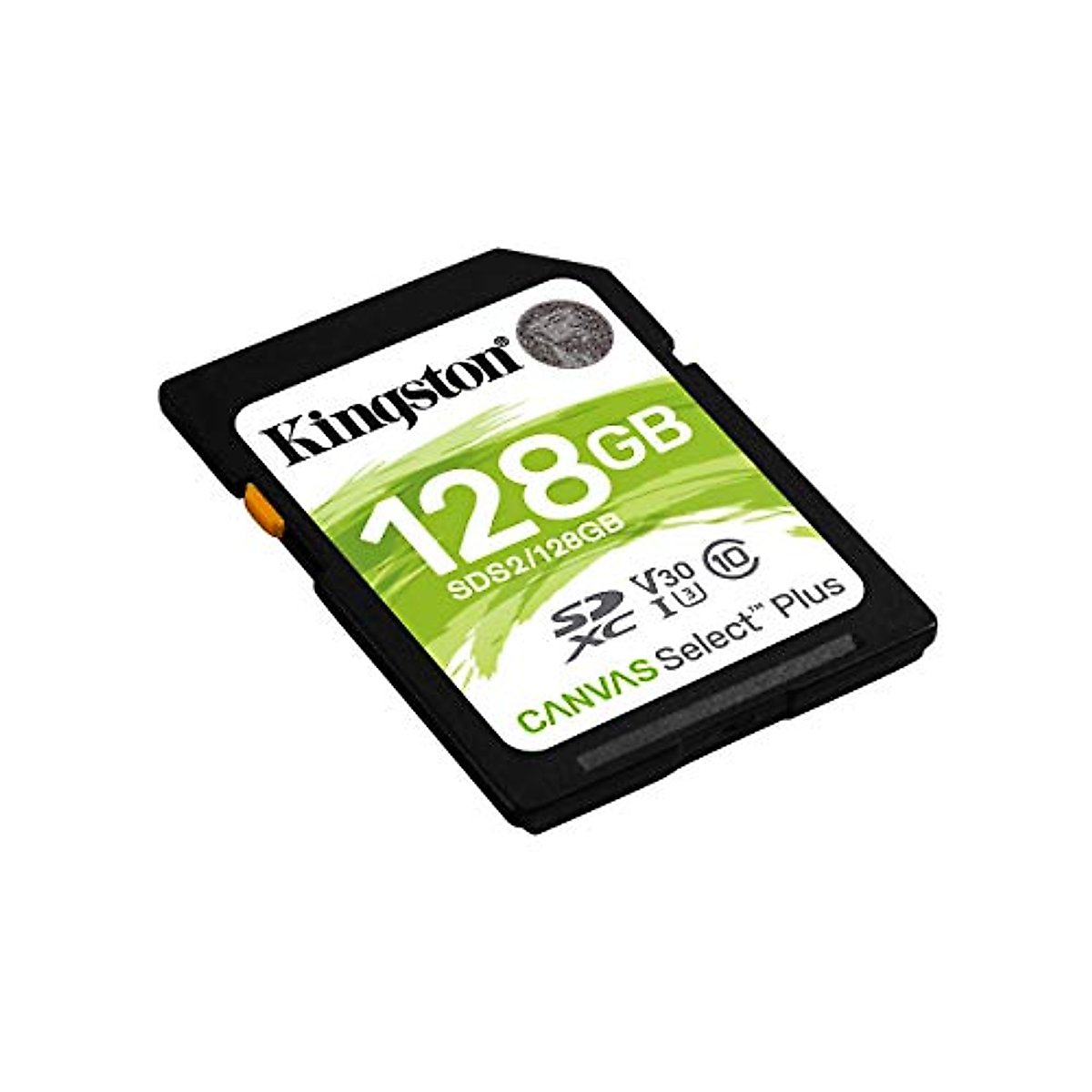 Kingston 128GB SDXC Canvas Select Plus 100MB/s Read Class 10 UHS-I U1 V30 Memory Card (SDS2/128GB)