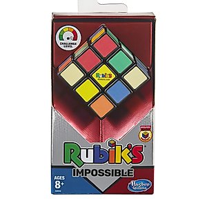 Rubik's Impossible Puzzle; Original Rubik's Product; 3 x 3 Lenticular Puzzle; Rubik's Cube Color Change Puzzle for Kids Ages 8 and Up (E8069)