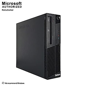 lenovo ThinkCentre M72e High Performance Small Form Factor Desktop Computer, Intel Dual Core i3-3220 3.3Ghz CPU, 8GB RAM, 500GB HDD, DVD RW, Windows 10 Professional (Renewed)