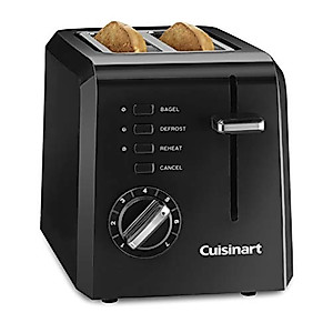 Cuisinart CPT-122BK 2-Slice Compact Plastic Toaster, Black