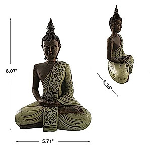 Buddha Statues, Resin Zen Buddha Figurines Indoor, Meditating Buddha Statue Decor, Home Decorations, Spiritual Living Room Decor Collectibles, Office Ornament Gift