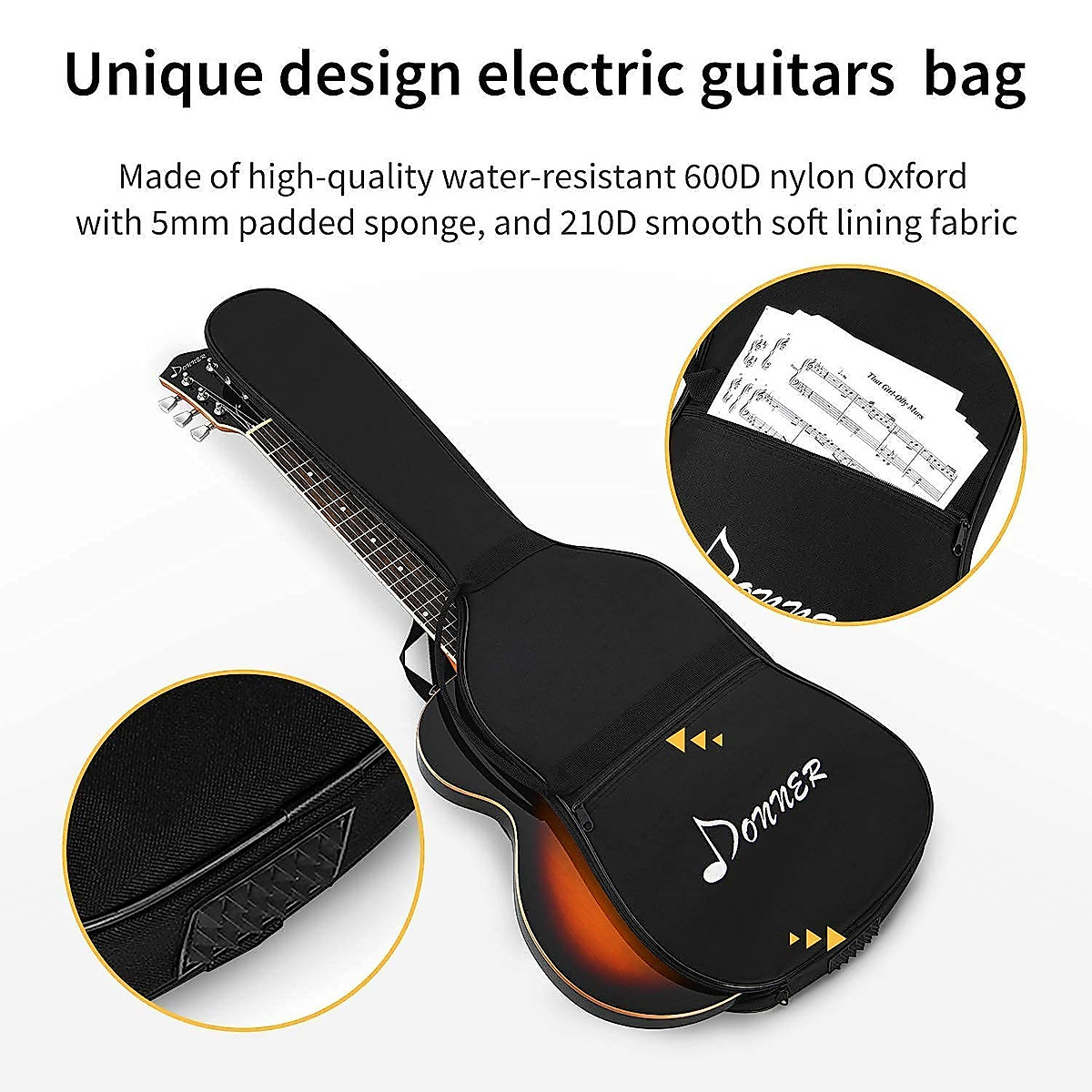 Donner 39 Inch Electric Guitar Solid Body with Electric Guitar Amp 30W, Guitar Practice Amplifier Combo DA-30 with 10"Speakers， Clean & Distorted Dual Channel Sound Circuit Design