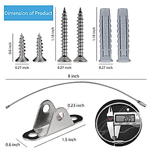 Furniture Anchors, Anti Tip Furniture Straps for Baby Proofing, 400lbs Tension Furniture Fixtures to Prevent Furniture from Falling, Used to Protect The Safety of Children and Pets(1pcs)