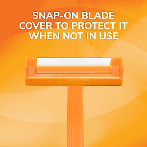 BIC Sensitive Disposable Razors for Men, Long-Lasting 1 Blade Razors for Sensitive Skin, 12 Count