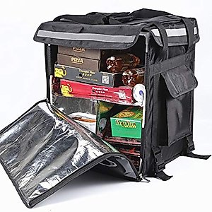 Richway 96L Big Capacity Food Delivery Backpack, Black
