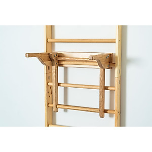 Dani Active Wall Bars with Dip Bars CM-01-220, 87 in Wooden Swedish Ladder Set: Adjustable Pull Up and Dip Bars for Training and Physical Therapy - Used in Homes, Gyms, Clinic, and Schools