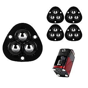4 PCS Small Appliance Casters Wheels Sticky Swivel Pulleys Mini Self Adhesive Universal Wheel 360 Degree Rotation Storage Box Furniture Bins Bottom Trash Can Kitchen Appliances Caster (Black)