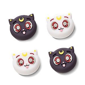 Switch Pro Controller Thumb Grips, Cute Moon Cat Thumb Grips for Switch Pro Controller, PS5 Controller, PS4 Controller, Xbox Controllers