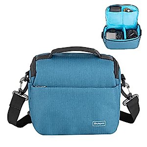 Dulepro Camera Bag, SLR DSLR Waterproof and Anti-Shock Theft Camera Case, Vintage Padded Camera Shoulder Bag for Women and Men