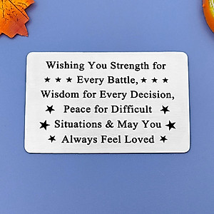 Jielahua Inspirational Cards Affirmation Cards for Women Religious Gifts for Men Engraved Wallet Card Christian Men Gifts Encouragement Cards Christmas Birthday Graduation Gifts for Him and Her