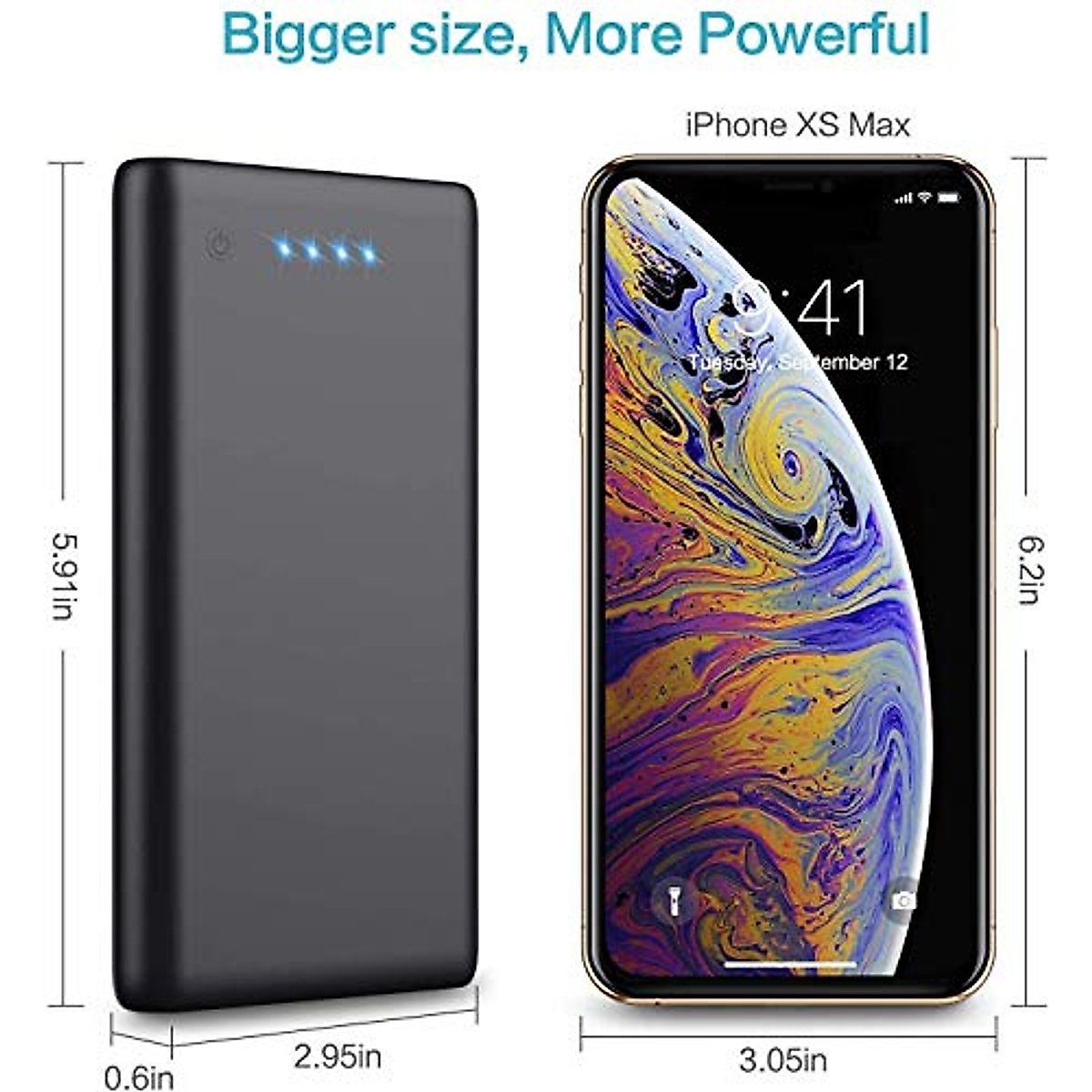 Portable Charger 26800mAh【2022 Upgrade High Capacity】Power Bank Ultra Compact External Battery Pack Backup with 4 LED Lights,Dual USB High-Speed Charging Compatible with iPhone 13 Samsung Android etc
