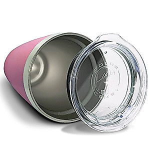 LaserGram 20oz Vacuum Insulated Tumbler Mug, Giraffe, Personalized Engraving Included (Pink)