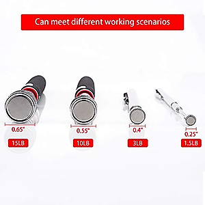 Magnetic Pick Up Tool 4 Pack, Telescopic Magnet Stick (1.5LB 3LB 10LB 15LB) Birthday Gifts for Men, Dad, Husband, Christmas Gifts for Men Him Stocking Stuffers, Boyfriend Husband Dad Gifts,