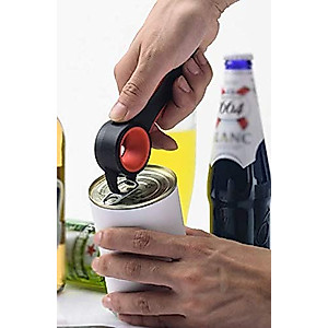 2 pcs 5 In 1 Multi Function Multi-function Can Jar Bottle Open/Tighten Bottle Jar Can Opener for Small Hands, Seniors or Anyone Who Suffers from Arthritis Good Kitchen Tool (black/white)
