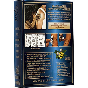 Organic Jagua Black Temporary Tattoo and Body Painting Premium Kit
