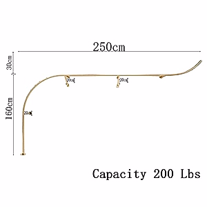 HIYOUGO Heavy Duty Clothing Rack for Boutiques - 200 lbs Capacity Metal Wall Mounted Display - Creative S Shape Design for Shirts and Garments - Ideal for Retail Stores and Commercial Use