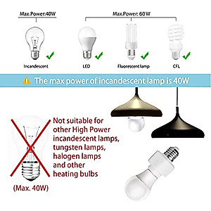Bahong Smart WiFi Light Socket,Smart Home Mini Socket,E26/E27 Lamp Bulb Adapter with APP Remote Control Timer,Wireless Remote Control Lamp Holder,Only Support 2.4GHz Network (1PC)