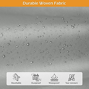 MISSLO 65" Long Garment Bags for Travel Dress Bags Wedding Dress Cover Waterproof Clothing Bags Storage Traveling Clothes Protector for Closet Wardrobe Bags 2 Packs for Gowns, Tuxedos, Coats, Gray