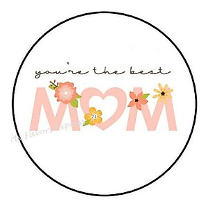 30 Pcs 1.5" Inch You're The Best Mom Mother's Day Stickers - Best Mom Stickers - Mothers Day Stickers Envelope Seals Labels - D #AA61RK