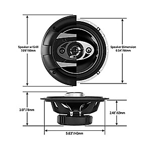 BOSS Audio Systems P65.4C Phantom Series 6.5 Inch Car Stereo Door Speakers - 400 Watts Max, 4 Way, Full Range, Tweeters, Coaxial, Sold in Pairs, Hook Up To Amplifier