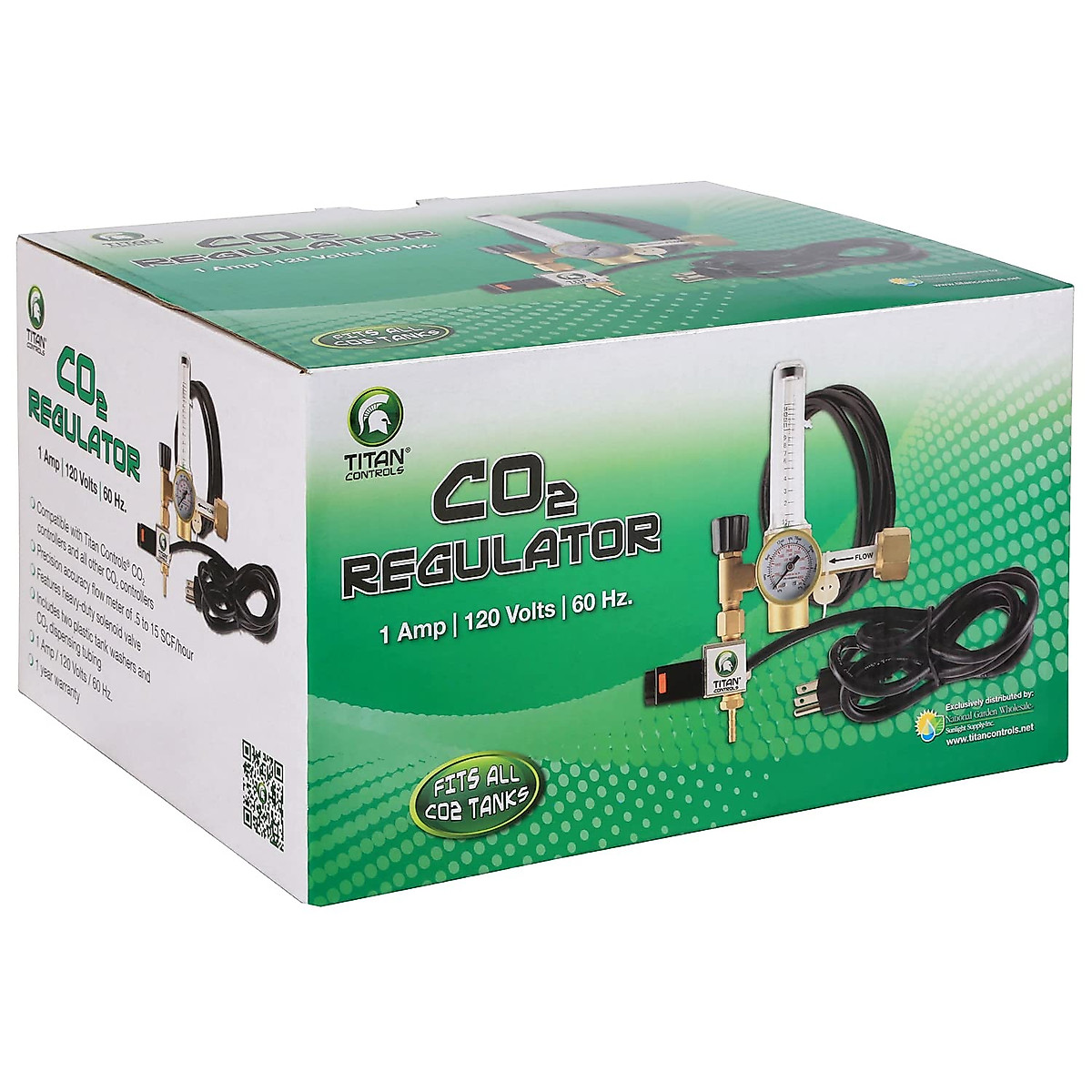 Titan Controls CO₂ Regulator - Compatible with Titan Controls CO₂ Controllers and Other CO₂ Controllers, For Gardens