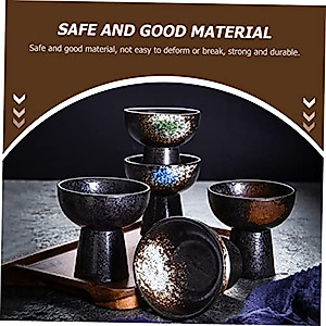 Baluue Parfait Bowl Ceramic Ice Cream Bowl Footed s Round Bowl Mousse Bowls Mini Martini Glasses Decorative Wine Glasses Mini Wine Glasses Dessert Cup Ceramic Bowl Trifle Dish Ceramics