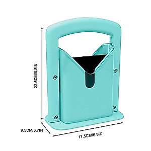 Bagel Slicer, Safety Handle, Bagel Cutter Stainless Steel (Aqua Sky)