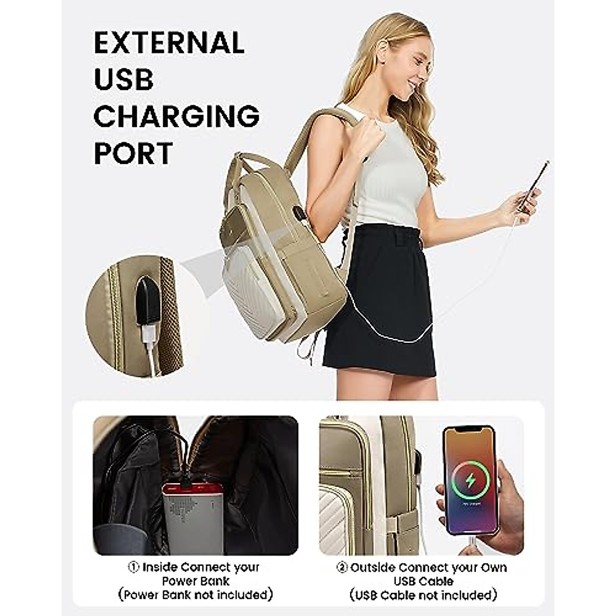 LOVEVOOK 15.6 Inch Laptop Backpack for Women,Fashion Work Travel Backpack,Waterproof Day Pack Purse for Teacher Nurse