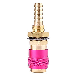 FTVOGUE M8 Quick Connector Set Water Cooled Gas Adapter Quick Hose Connector Fitting for MIG TIG Welder Torch (Red), Welding And Cutting Accessories