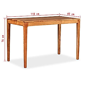 YPWRENH Coffee Table Kitchen Tables Dining Table Solid Wood 46.5"x23.6"x29.9" for Dining Room, Kitchen or Living Room