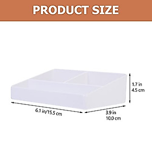 Tofficu 3 Compartment Coffee Condiment Holder Coffee Holder Storage Organizer Coffee Sugar Tea Bags Holder for Breakroom Office Home use