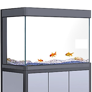 SB little Aquarium Background Sticker Decoration for 20-30 Gallon Fish Tanks, Black Blue White (17x34in / 43x87cm) (Black)