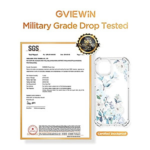 GVIEWIN for iPhone 12 Case and iPhone 12 Pro Case, Clear Floral Flexible Soft TPU Shockproof Women Girls Flower Pattern Phone Case, 6.1" 2020(Hibiscus)