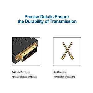 Rankie DVI to HDMI Adapter, 2-Pack Gold-Plated 1080P Male to Female Converter (Black)