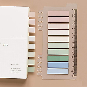 Toosunny 520 Pieces Tabs 2 Size Sticky Index Tabs, Writable and Repositionable File Tabs Flags for Pages or Book Markers, Reading Notes, Classify File