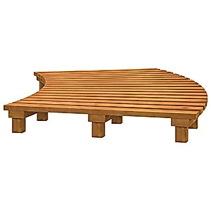 GOLINPEILO 2 pcs Spa Steps Solid Wood Acacia, Wooden Spa Steps, Hot Tub Step, Spa Pool Step for Outdoor Use -AA