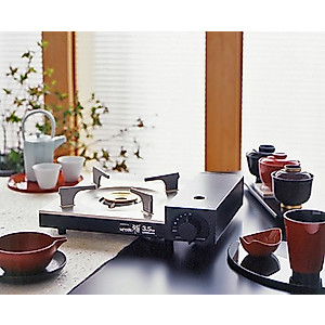 MIYABI IWATANI CB-WA-35 Cooking Gas Stove Burner Black&Gold