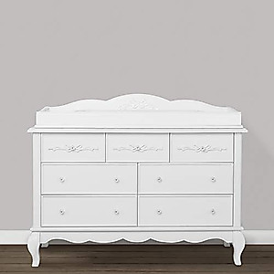 Evolur Aurora Change Tray I Lasting Quality I Intricate Ribbon Bow Scrollwork, Frost