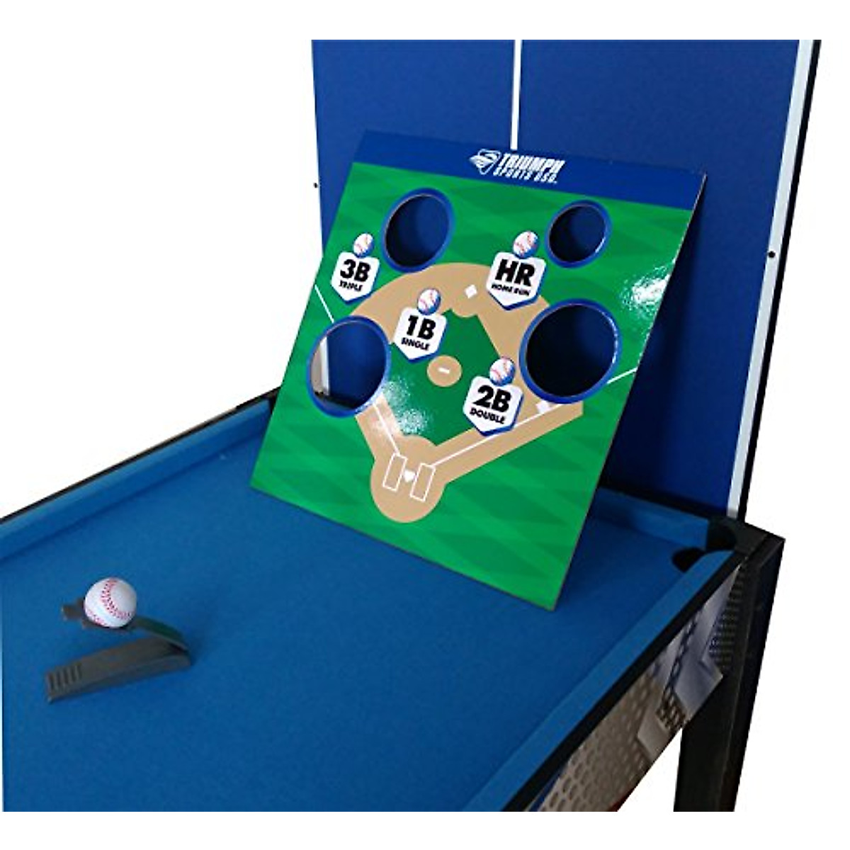 Triumph 13-in-1 Combo Game Table Includes Basketball, Table Tennis, Billiards, Push Hockey, Launch Football, Baseball, Tic-Tac-Toe, and Skee Bean Bag Toss