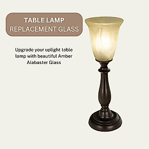 LIGHTACCENTS Alabaster Glass Pendant Light Shade - Farmhouse Style Chandelier Shades, 6"x6", Socket Nut Compatible - Upgrade Pendants, Wall Vanities, Lamps - Pendant Lamp Shade Replacement