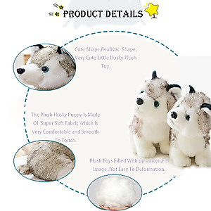 CHELEI2019 9.8" Stuffed Husky Dog Plush,Puppy Stuffed Animal Husky Adorable Gifts for Kids