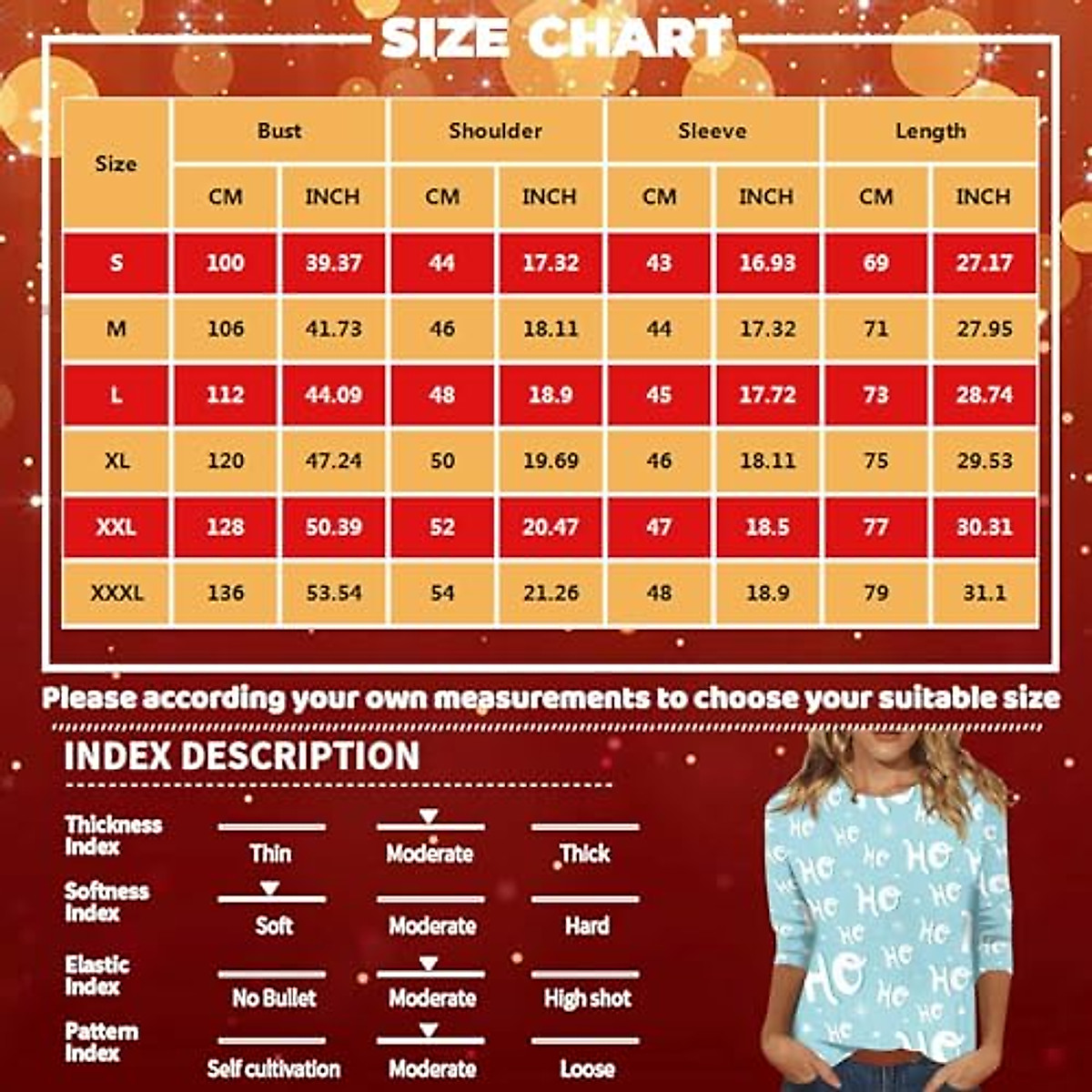 JJHAEVDY Christmas Fall Fashion Sweatshirts for Women Plus Size Tshirts Comfy Color Block Pullover Three Quarter Sleeve Outfit Womens Undershirts Sweatshirts(1-Vermilion,XX-Large)