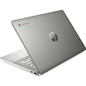 HP Chromebook 14a-na0010ca, 14-inch HD Laptop Intel Celeron N4000 4GB RAM 64GB eMMC USB-C, Wi-Fi & Bluetooth Built-in HD Camera Notebook, Small Computer PC, Google Chrome OS, Mineral Silver (Renewed)