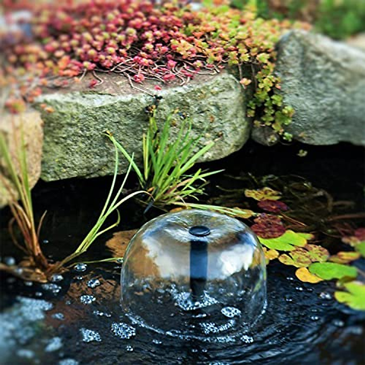 Sunnydaze Solar Water Pump and Panel Bird Bath Fountain Kit with 2 Spray Heads, 132 GPH, 56 Inch Lift - For Outdoor Garden, Pond, or Pool