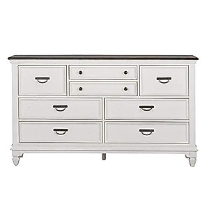 Liberty Furniture Industries Allyson Park 8 Drawer Dresser, W66 x D19 x H38, White