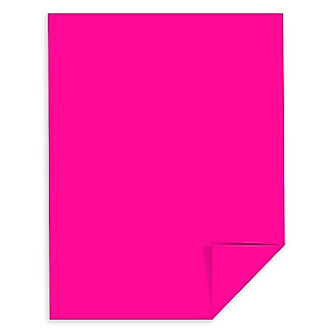 Neenah Astrobrights Color Paper, 8.5” x 11”, 24 lb/89 GSM, Fireball Fuchsia, 500 Sheets (21688)