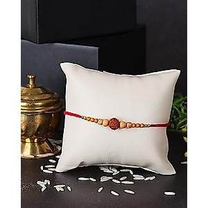 CHERKRAFT Rakhi for Brother Thread for Men/Boy Raksha Bandhan Rudraksha Rakhi Set of 2 (Design 4)