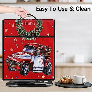 Christmas Wreath Cars Stand Mixer Cover Foldable with Zipper and Handle Dust Cover Compatible With 6-8 Quart Kitchen Mixers Fits All Tilt Head & Bowl Lift Models