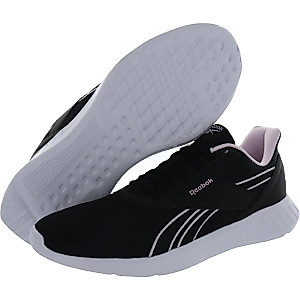 Reebok Women's LITE 2.0 Running Shoe, Black/White/Pixel Pink, 7.5 M US